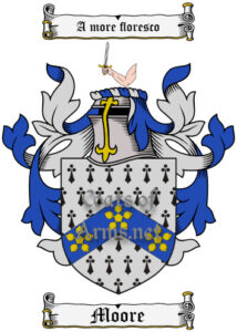 Moore (English) Ancient Coat of Arms (Family Crest) Image Download