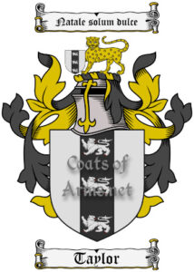 Taylor (English) Ancient Coat of Arms (Family Crest) Image Download
