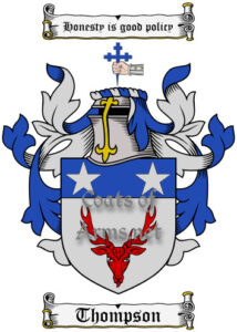 Thompson (Scottish) Ancient Coat of Arms (Family Crest) Image Download
